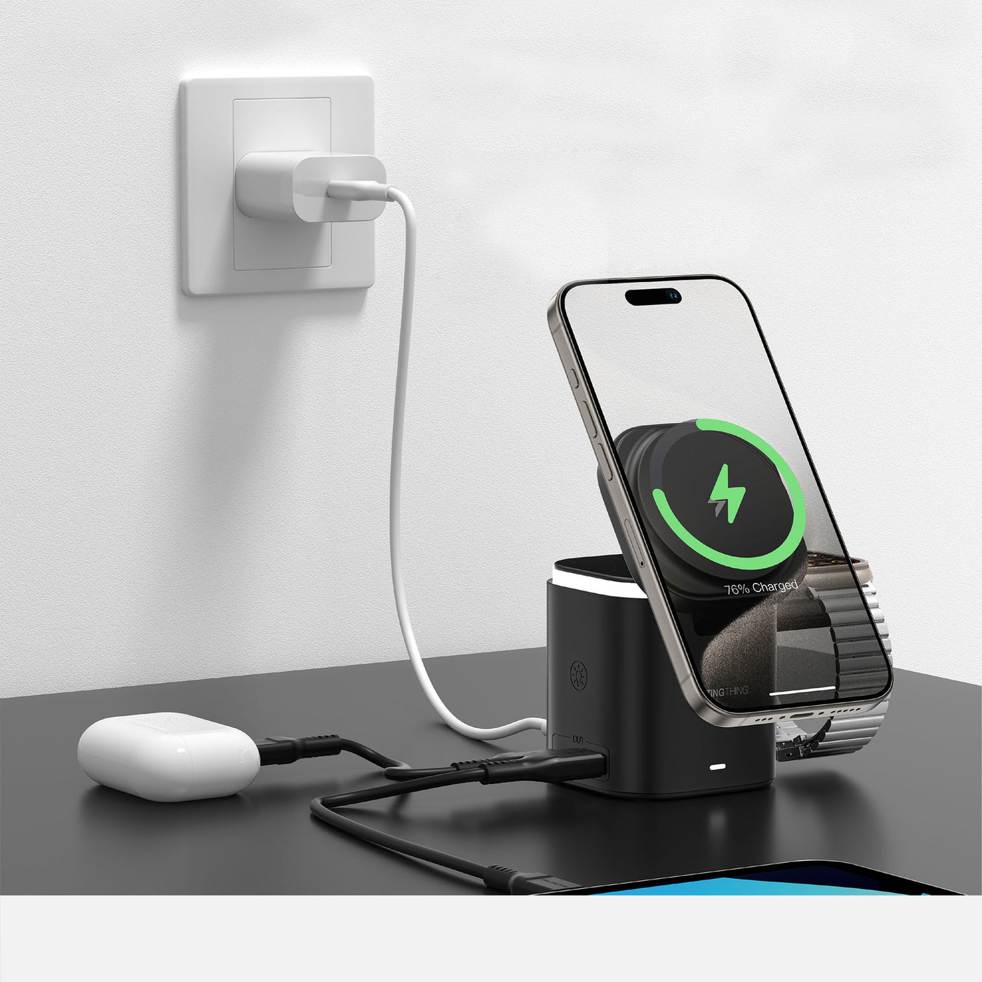 AMAZINGTHING | Thunder Pro Mag 5-in-1| Magnetic Wireless Charging Station